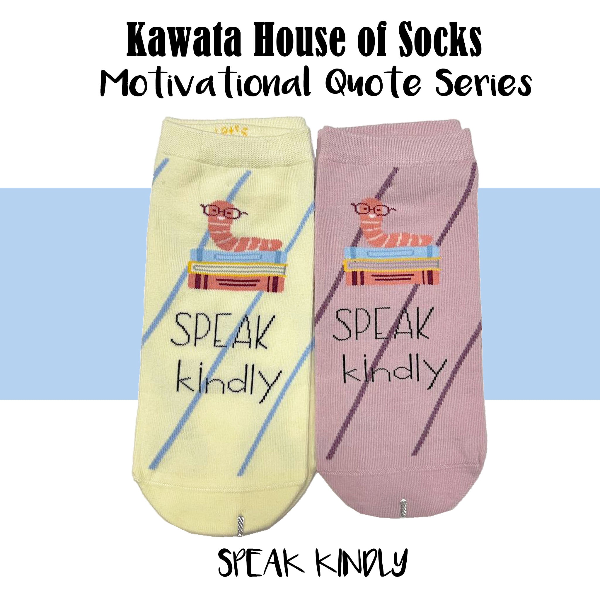 Motivational Quote Series " Speak Kindly" Casual Ankle Socks – Kawata ...