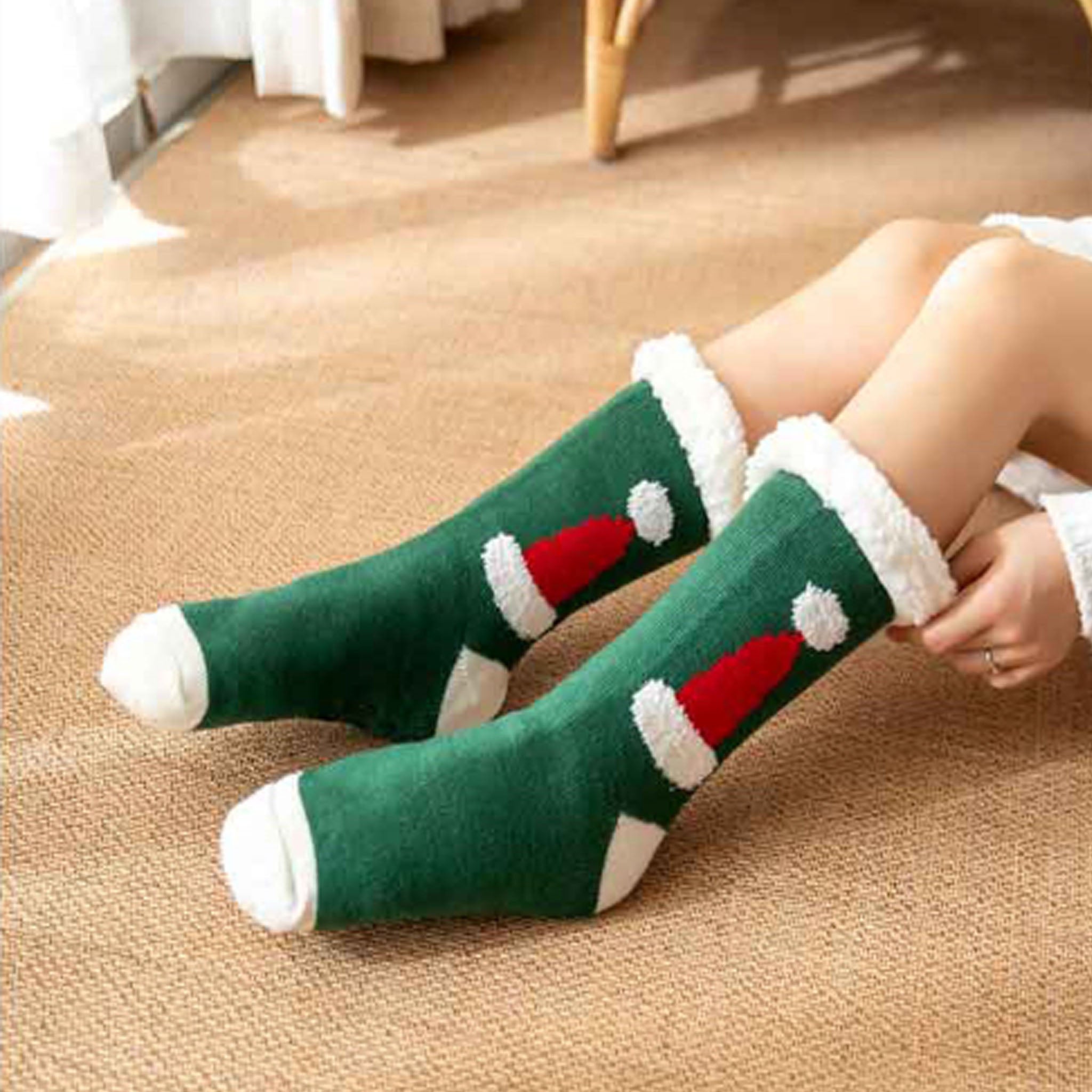 Christmas Thick Thermal Winter Sleeping Socks | Sherpa Lined Sock ...