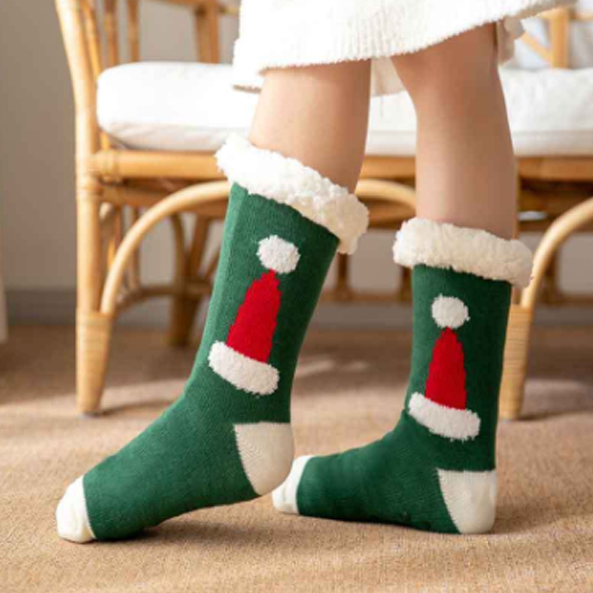 Christmas Thick Thermal Winter Sleeping Socks | Sherpa Lined Sock ...