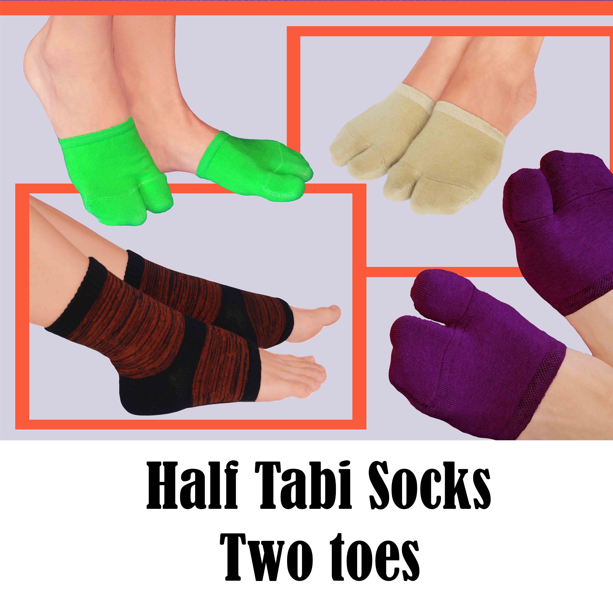Half Tabi Socks | Two Toes Half Socks – Kawata House of Socks